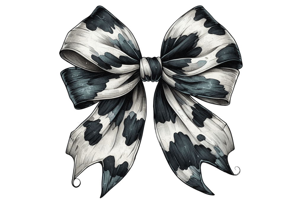 Cow Pattern Bow - Tree Life Designs